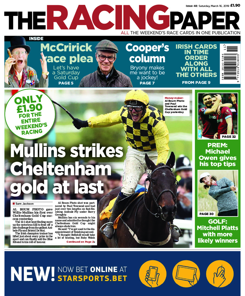 All the weekend colours and tips in The Racing Paper — only £1.90 - The ...